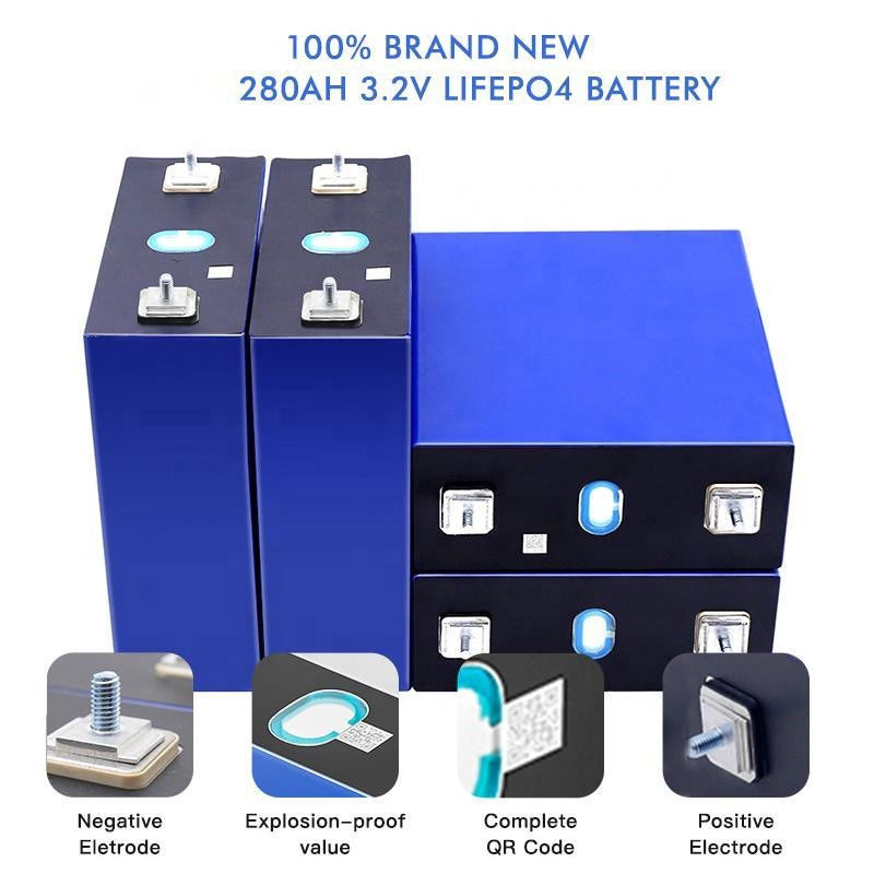 8000 Ciclo EVE 3.2V 280AH LFP Lifepo4 Celdas de batería de grado A 5.49kg para energía solar